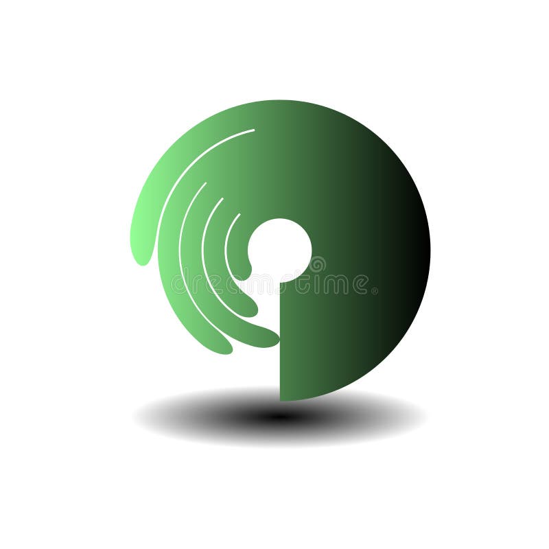 Logo of Hands in Abstract Form Inscribed in a Circle Stock Vector ...