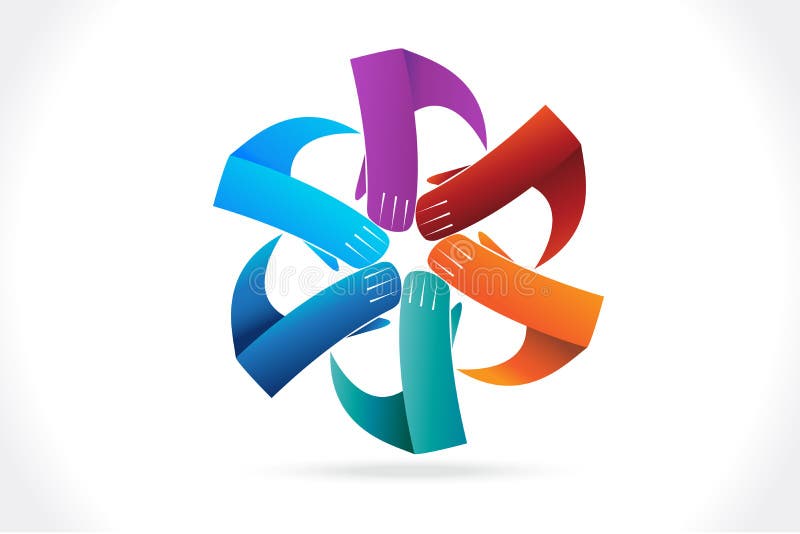 Handshake, Teamwork Hands Logo. Vector Illustration. Stock Vector ...