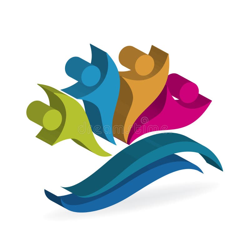 Optimistic people logo stock vector. Illustration of celebrate - 35138987