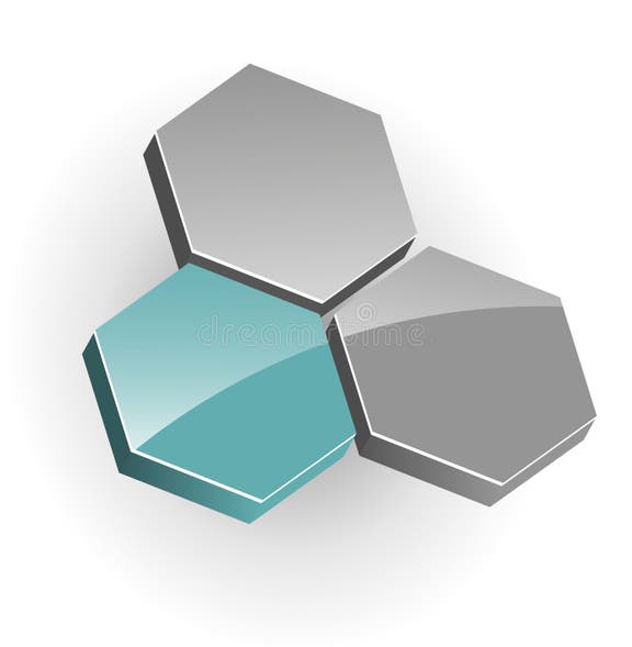 Three Hexagons Stock Illustrations – 3,241 Three Hexagons Stock ...