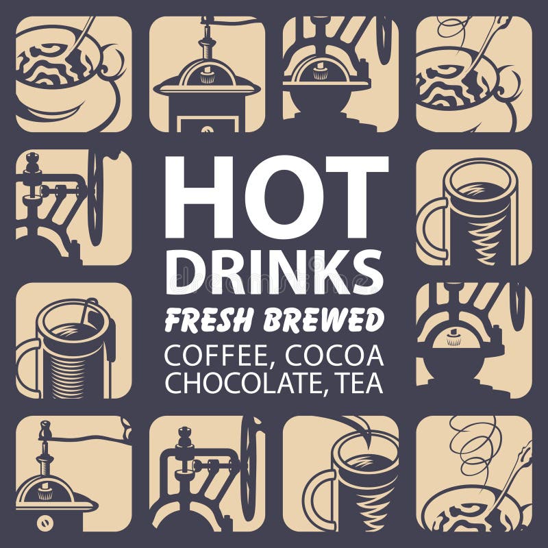 Logo for hot drinks stock vector. Illustration of icon - 80471987