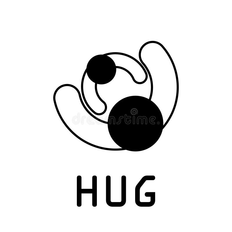 Logo Hug from Top View, Human Solidarity Day Stock Vector ...