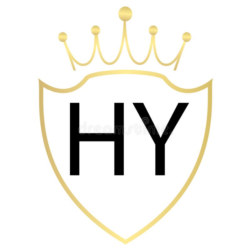 Logo Hy Lettre Design Avec Style Simple Illustration Stock ...