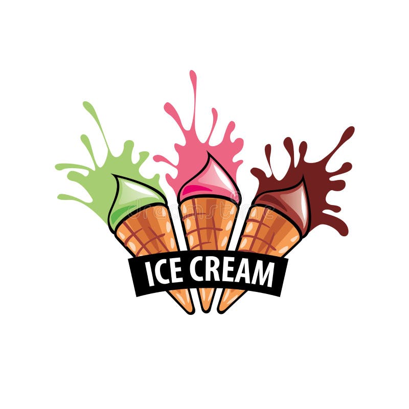 Logo ice cream stock vector. Illustration of element - 126418227