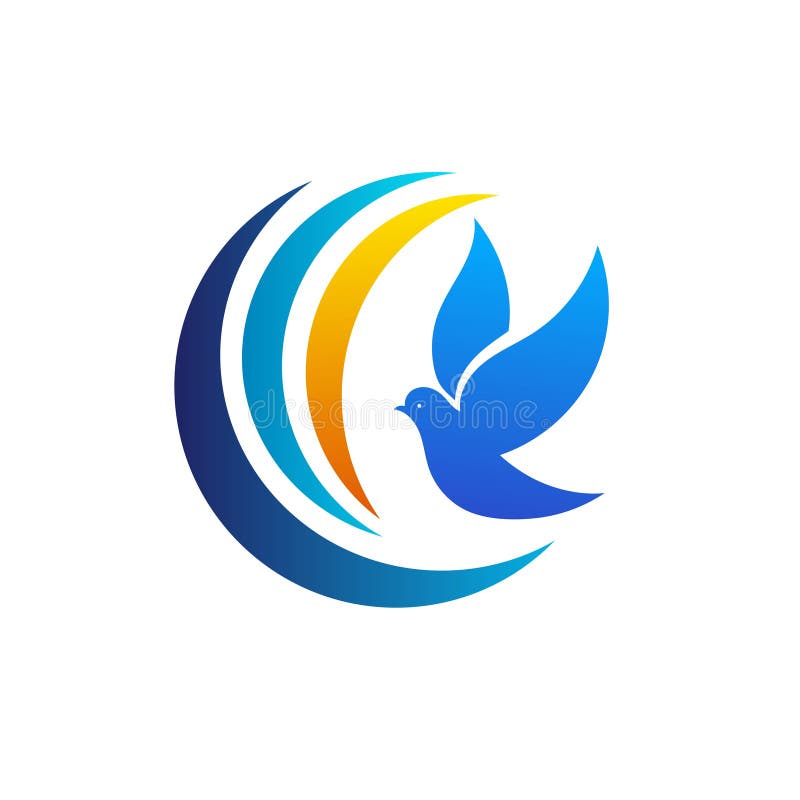 Dove Icon with Hand Symbol. Stock Vector - Illustration of believe ...