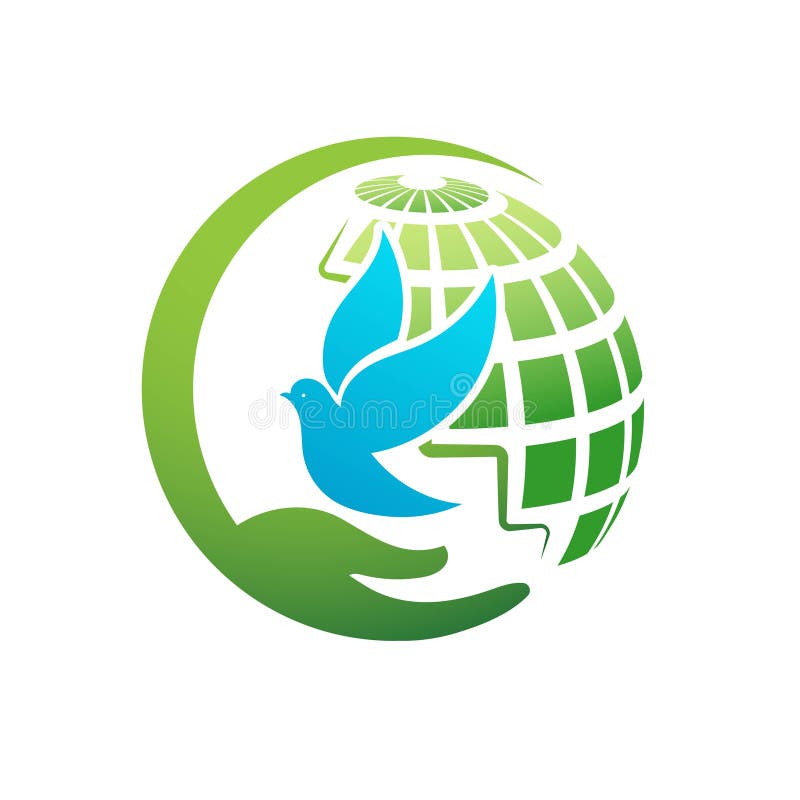 Dove Icon with Hand Symbol. Stock Vector - Illustration of gospel ...