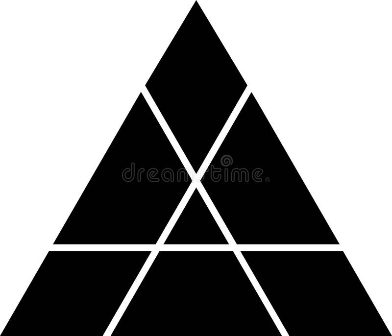 Logo Icon Black and White Triangle Pyramids Stock Vector - Illustration ...