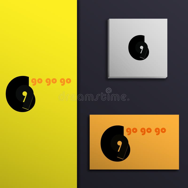 Logo Icon Creative Modern Design Number 9 Simple Monologue Stock Vector ...