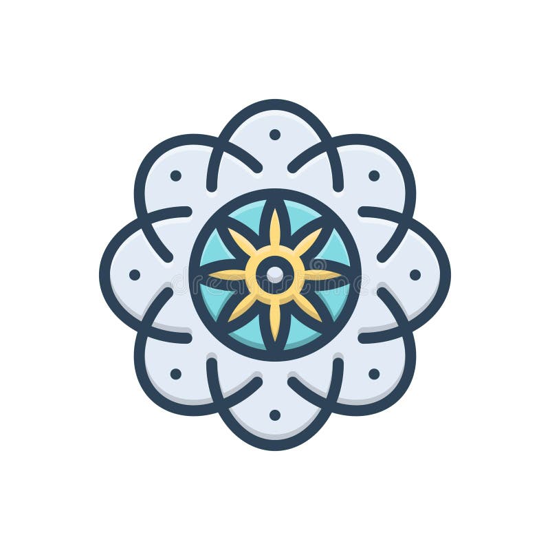 Color Illustration Icon for Logo, Design and Rangoli Stock Vector ...