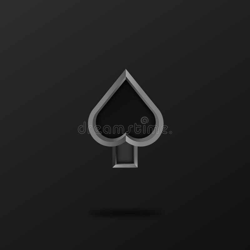 Logo Icon Design Spade Black Playing Cards for Home Interior Icon ...