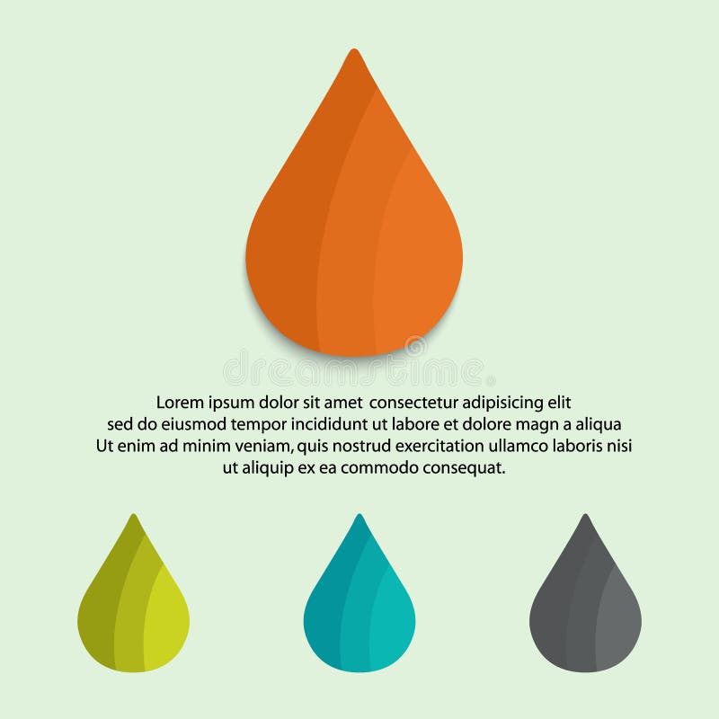 Logo Icon. Drop Sign. Creative Logo Design Template. Stock Illustration ...