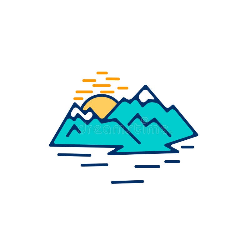 Mountain Sunrise Logo stock vector. Illustration of rise - 29975220