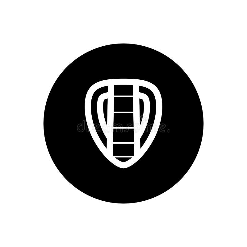 Logo Icon Illustration Template Simple Guitar Pick Vector Design For Badge Music Label Music