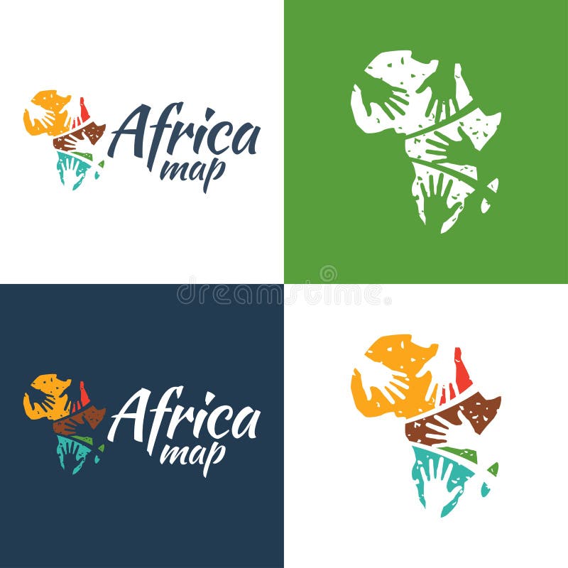 Africa Map Icon and Logo stock vector. Illustration of poverty - 105198797