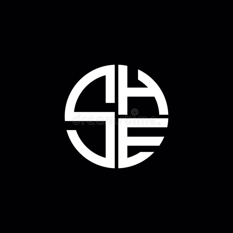 She Logo she Icon she Monogram she Letter Minimalist Circle Flat Unique ...