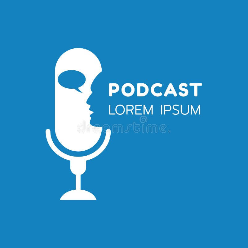 Logo or Icon Podcast with White Background,vector Graphic Stock Vector ...