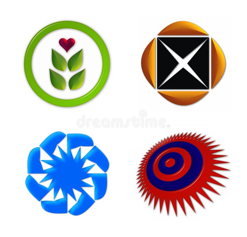 Logo Icon set 1 stock illustration. Illustration of business - 306626
