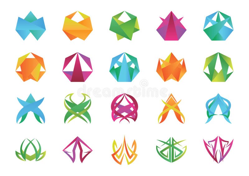 Logo icon set 1 stock vector. Illustration of graphics - 187480640