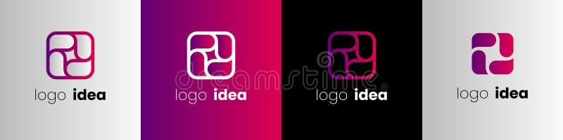 Logo Idea for Your Business Design. Modern Square Creative Logotype ...