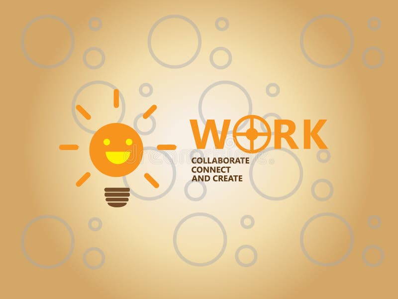 Logo Ideas Work. Vector Illustration of a Bulb and Laughing Emoji Stock ...