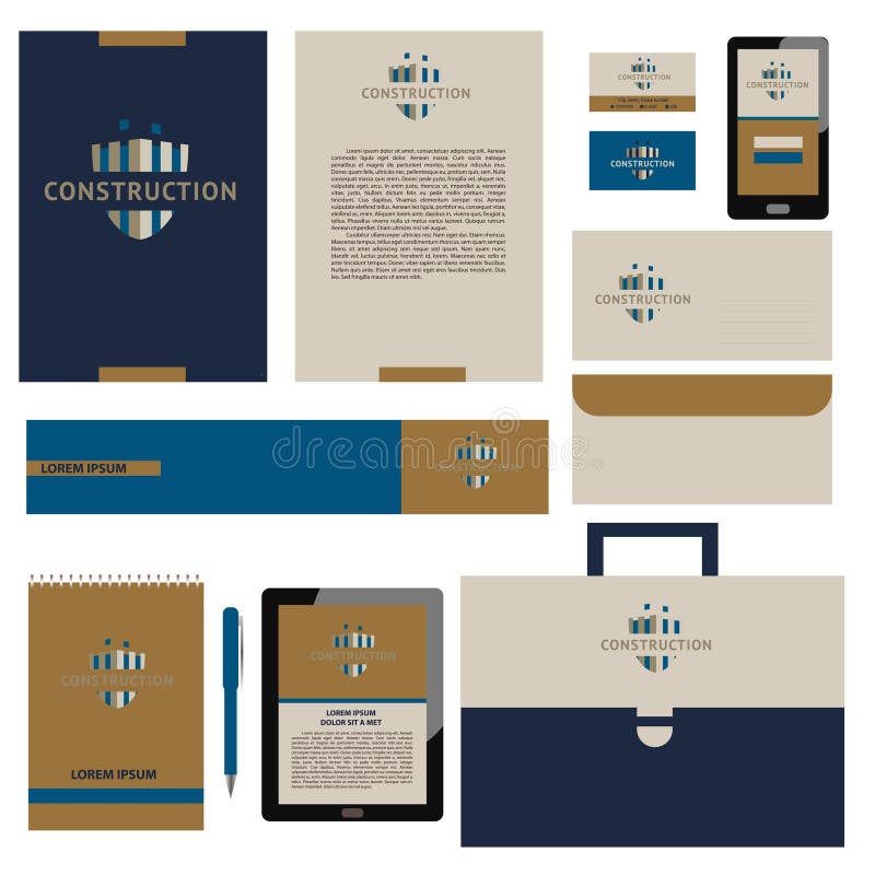 Logo and Identification of a Construction Company. Unfinished Building ...