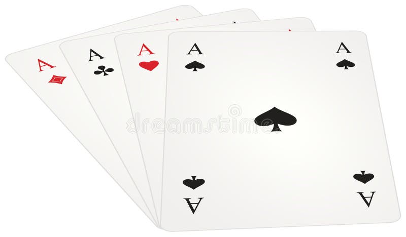 Ace Play Card Symbol Vector Set in Perspective Design with Diamonds ...