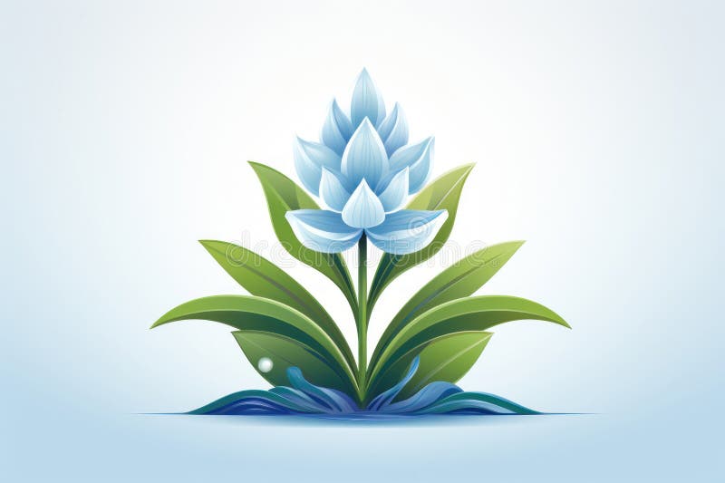 Logo Illustration of the Beautiful Hyacinth Flower. Stock Illustration ...