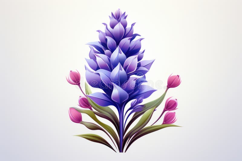 Logo Illustration of the Beautiful Hyacinth Flower. Stock Illustration ...