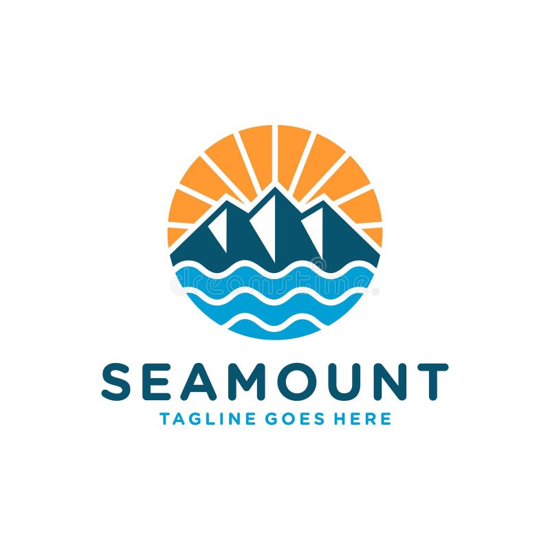 Logo Illustration of Mountain and Beach Views Stock Vector ...