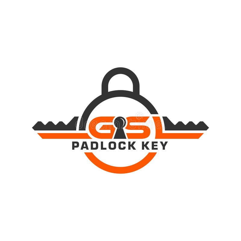Logo Illustration of a Padlock with the Letters GSL Stock Vector ...