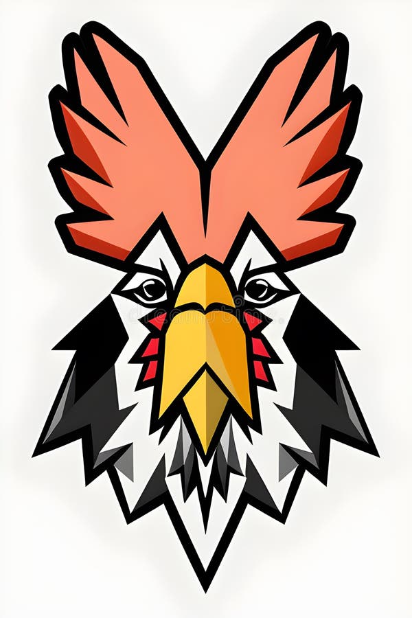 Logo Illustration Rooster Low Poly Style Stock Illustration ...
