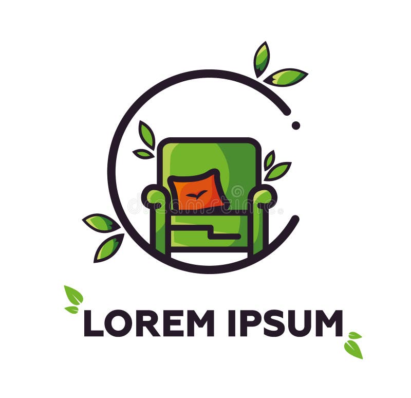 Logo with the Image of a Sofa. Environmentally Friendly Furniture ...