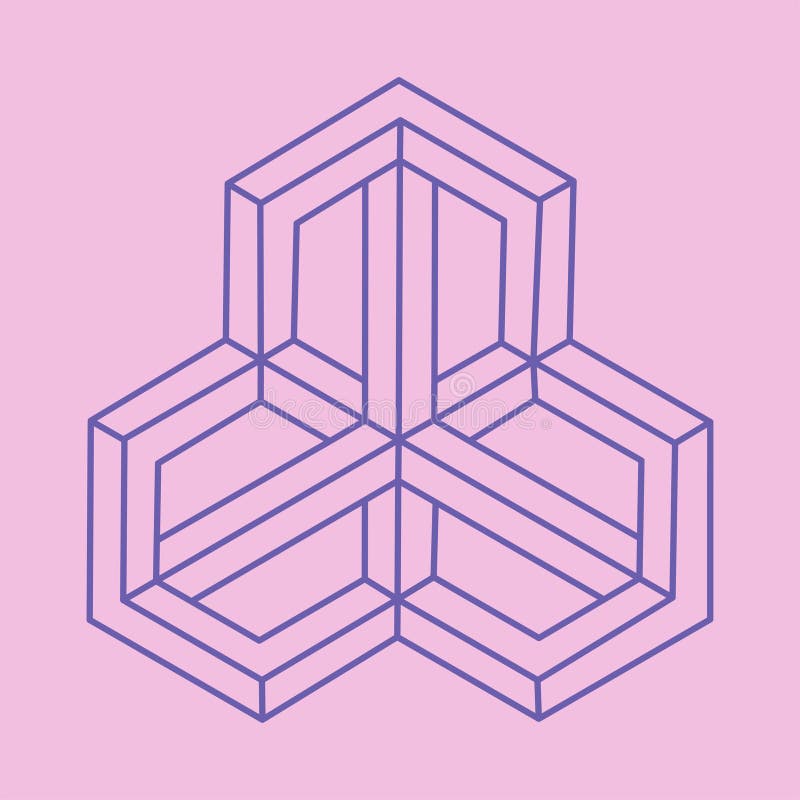 Logo. Impossible Shape, Optical Illusion, Vector. Optical Art Objects ...