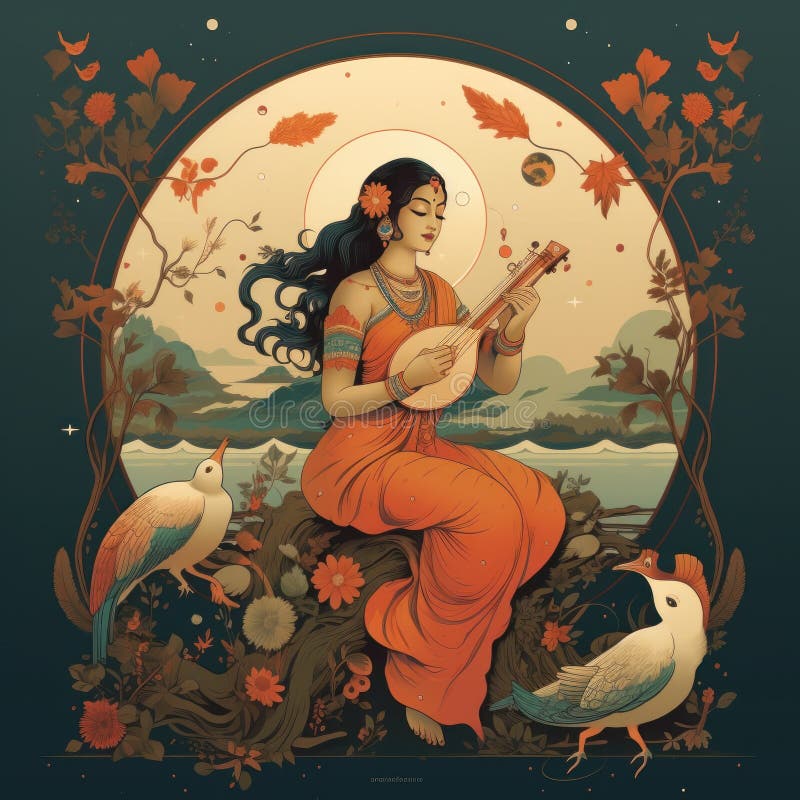 Indian Classical Music Ai Stock Illustrations – 120 Indian Classical ...