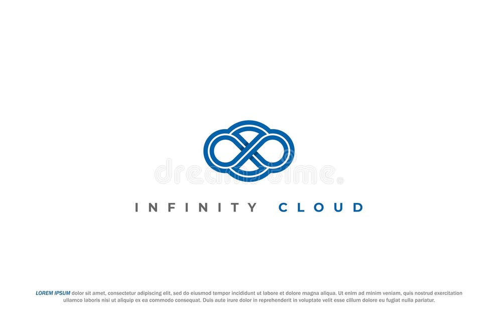 Logo Infinity Cloud Blue Illustration Stock Illustration - Illustration of abstract, cloud ...