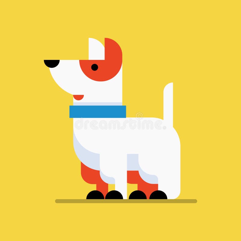 Flat design dog stock vector. Illustration of branding - 155122819