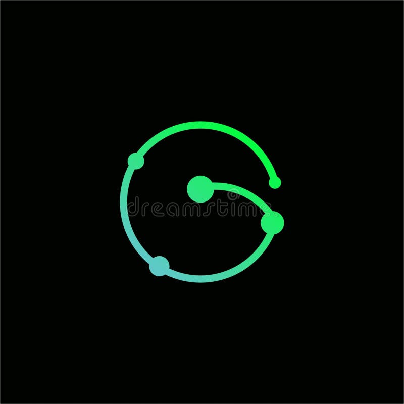 Logo Initial Letter G Abstract with Tech Style and Gradient Color ...