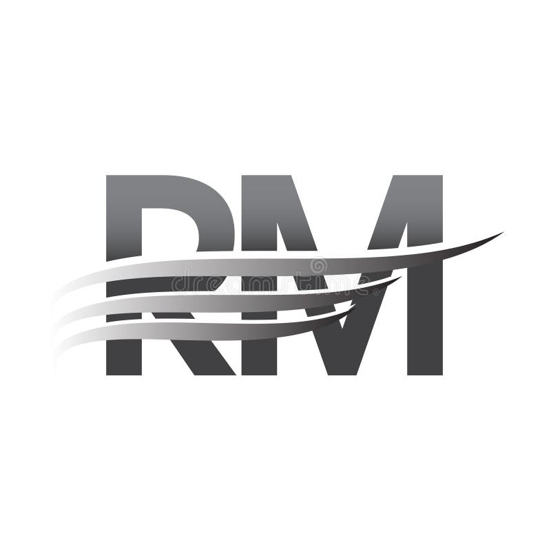 Vector RM Initials and Wing Symbol Stock Illustration - Illustration of ...