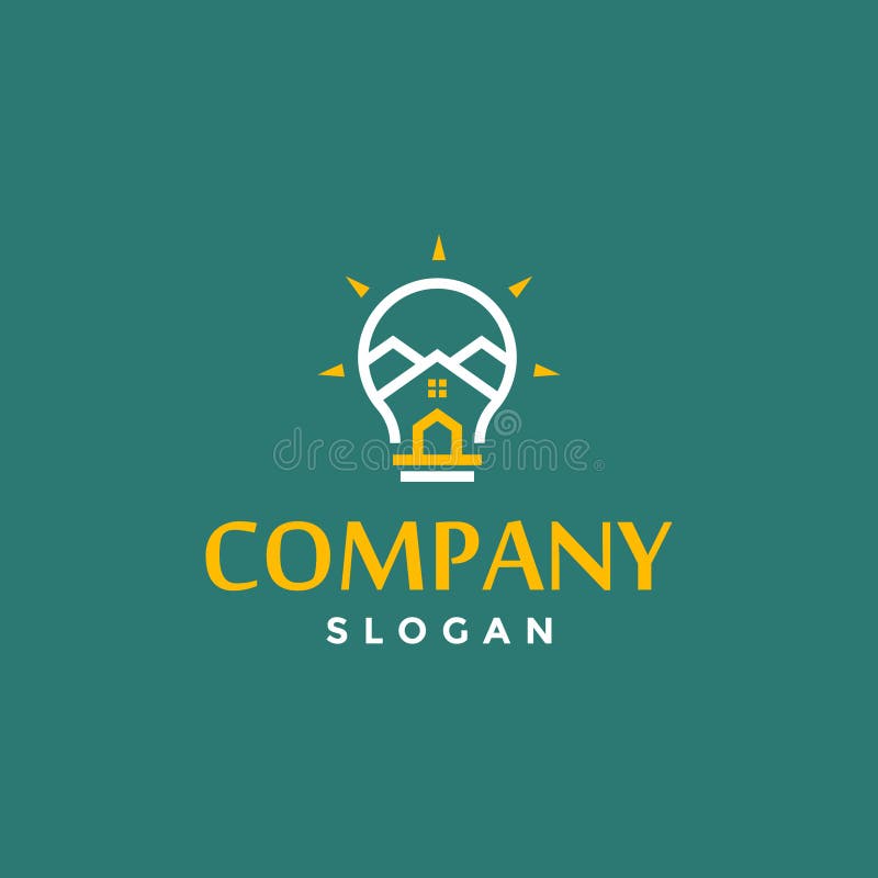 Logo Inspiration Combination of Light Bulb and Building Stock Vector ...