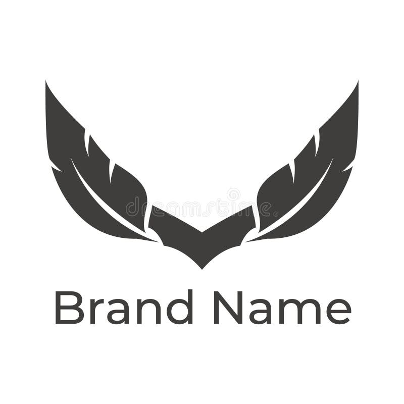 Feather Face Eagle Logo Design Stock Vector - Illustration of circle ...