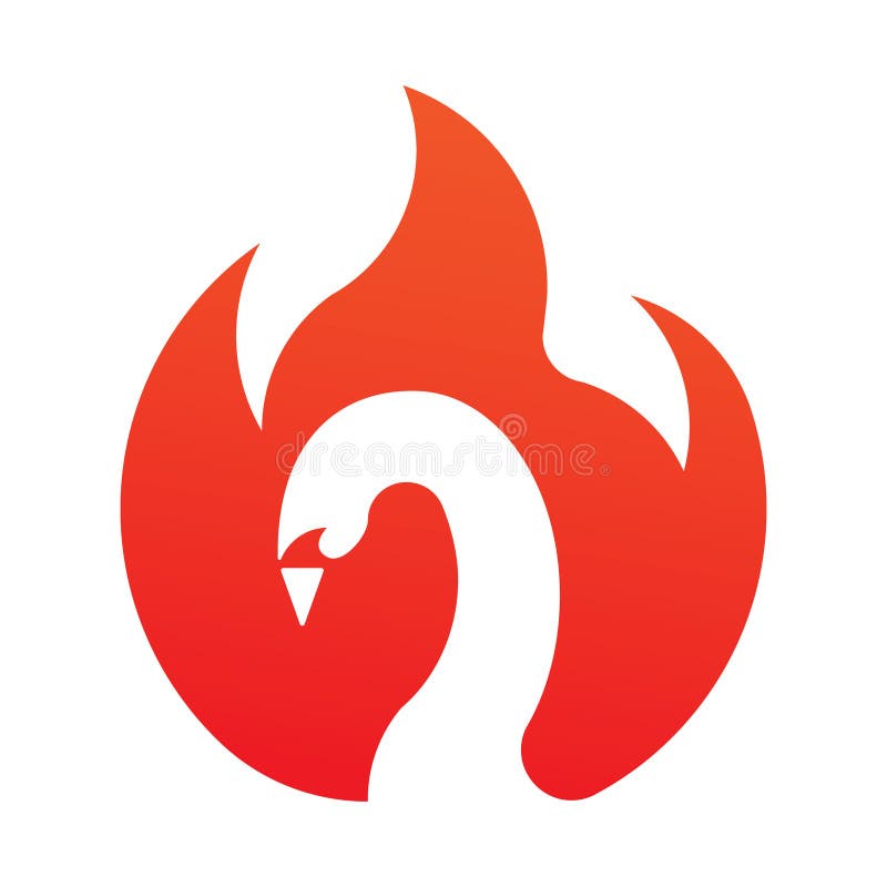 Fire swan logo design stock vector. Illustration of shapes - 219059476