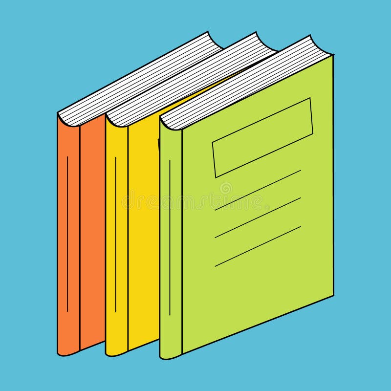 Rows of Books Vector Ilustration Stock Vector - Illustration of ...