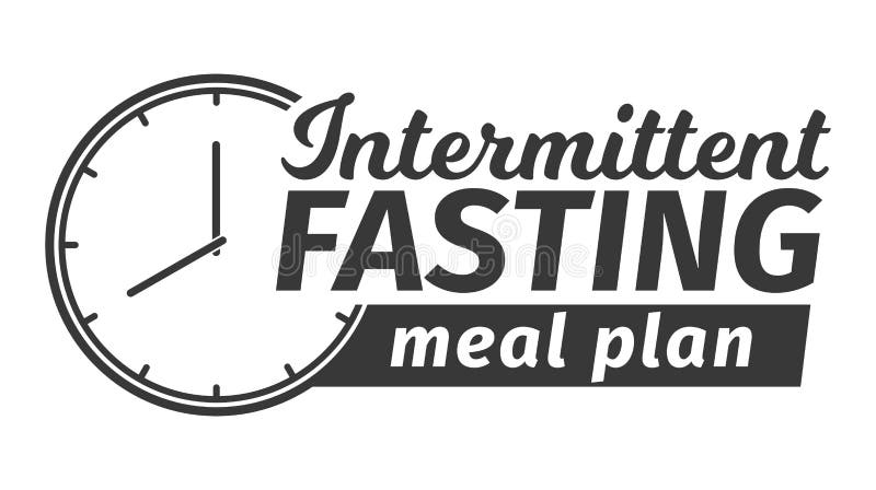 Logo of Intermittent Fasting. Clock Face Symbolizing the Principle of ...
