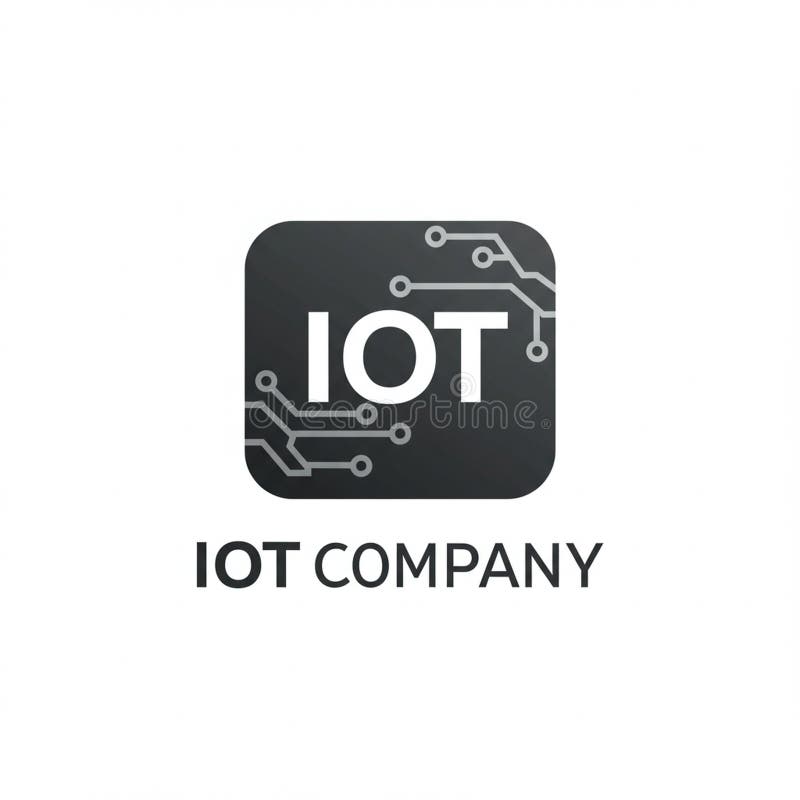 Logo for "IOT Company" Featuring a Black Square with Rounded Corners ...