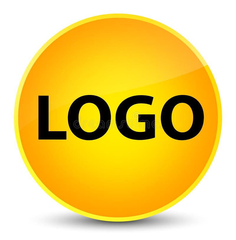 Logo yellow round button stock illustration. Illustration of emblem ...
