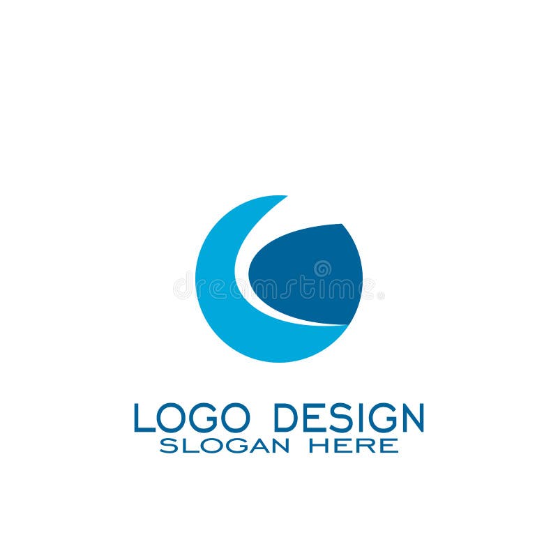 Abstract Logo Design, Blue Circle, Business Logo, Stock Vector ...
