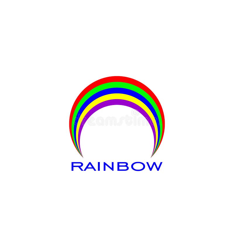 Rainbow Logo Design, Vector Icon. Stock Vector - Illustration of ...