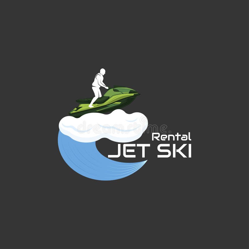 Logo jet ski, scooter stock vector. Illustration of bike - 92333013