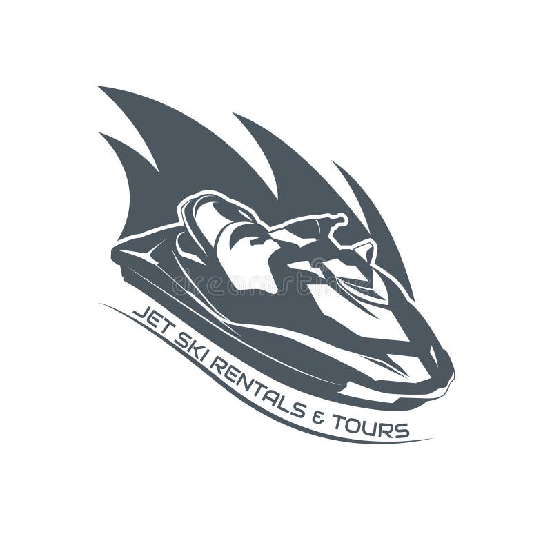 Logo jet ski, scooter stock vector. Illustration of icon - 92332983