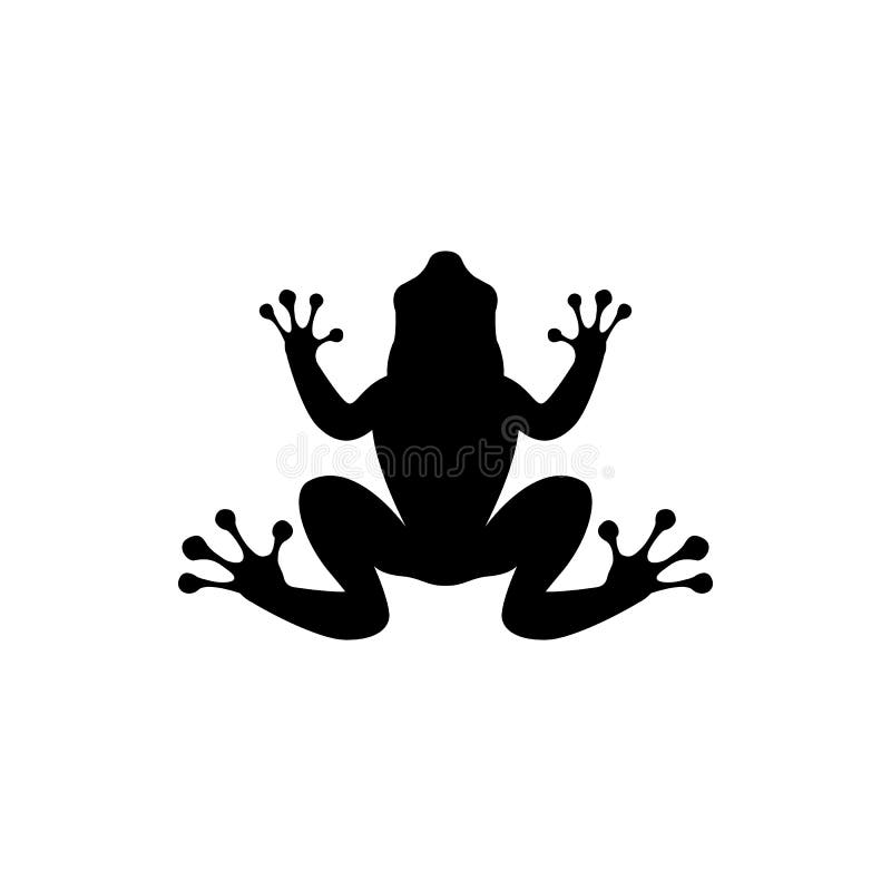 Logo kikker-silhouet vector illustratie. Illustration of pictogram ...
